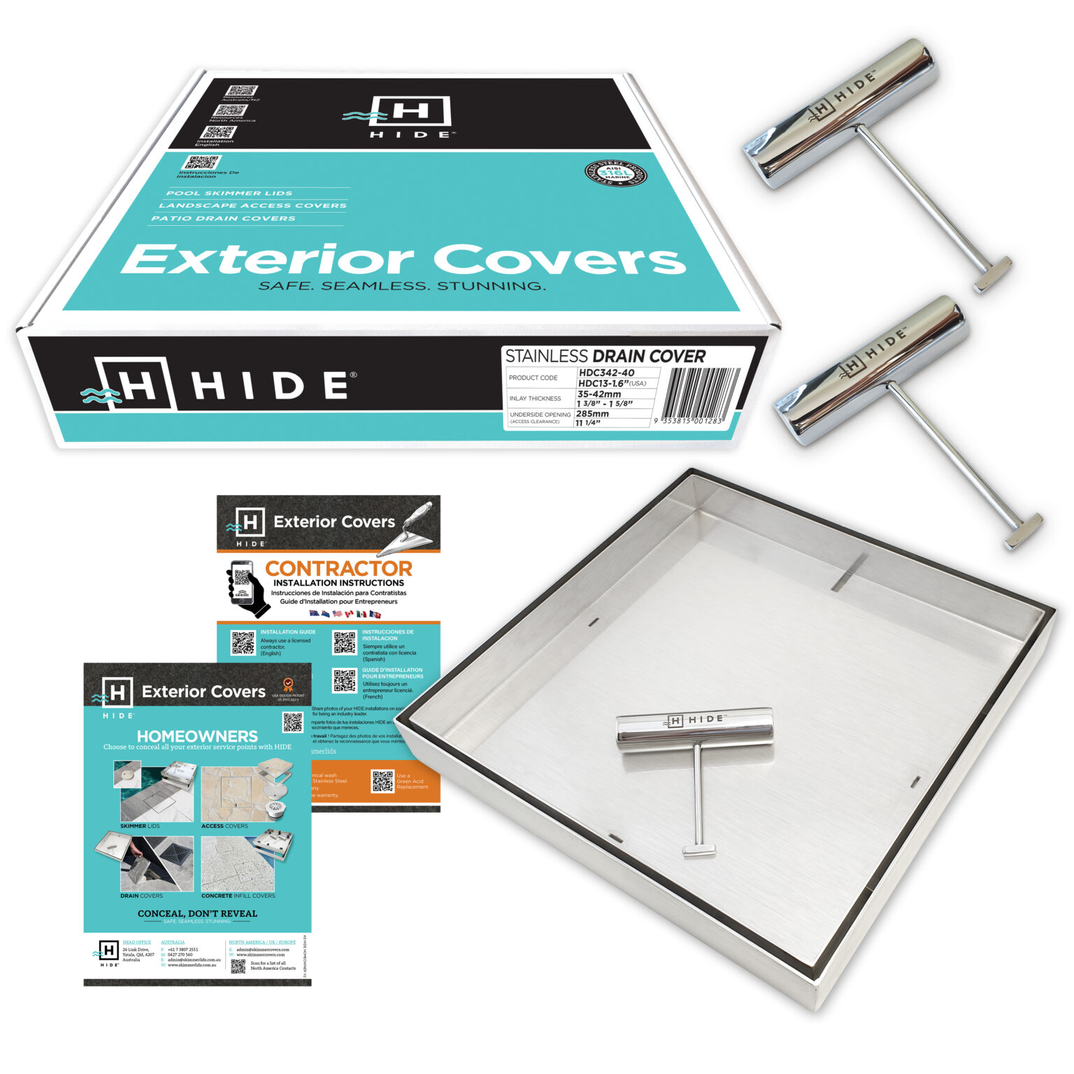 Drain Covers - SKL: Skimmer Lids & Covers Drain Cover Kit out of sight